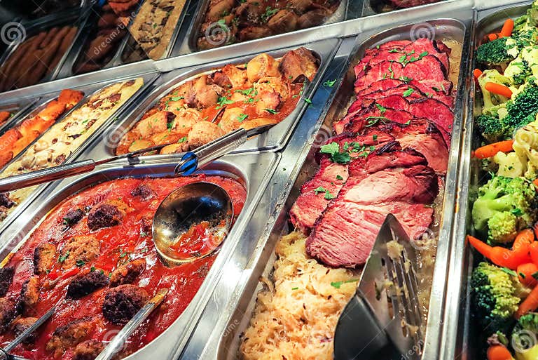 German buffet dinner stock image. Image of delicious - 43261633