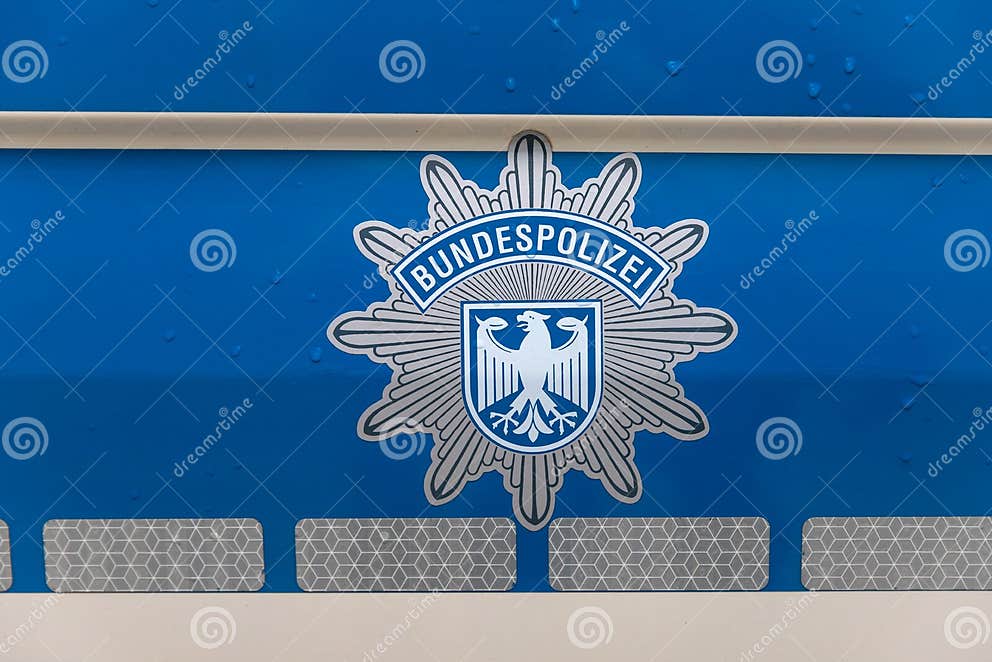 German bundespolizei sign editorial photo. Image of sign - 147469611