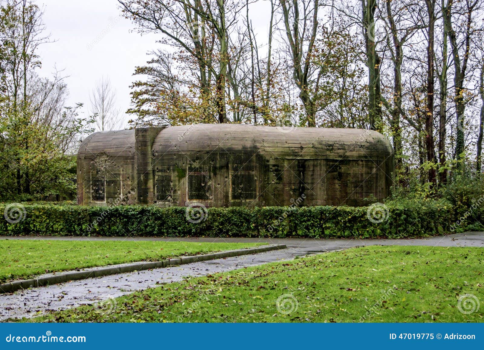 German Bunker Built and Used in World War 2. Stock Image - Image of ...