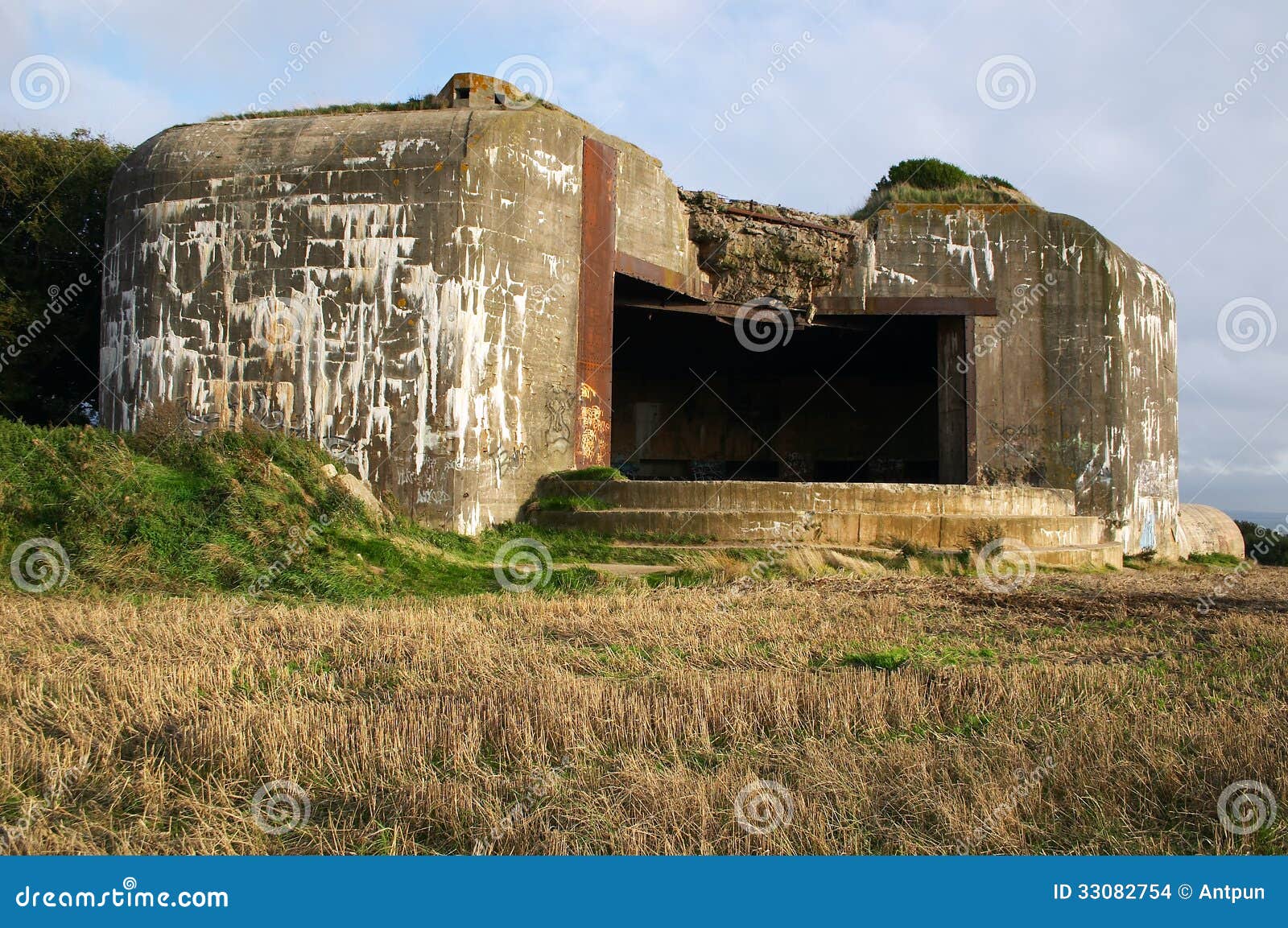 German bunker in Normandy stock photo. Image of coast - 33082754