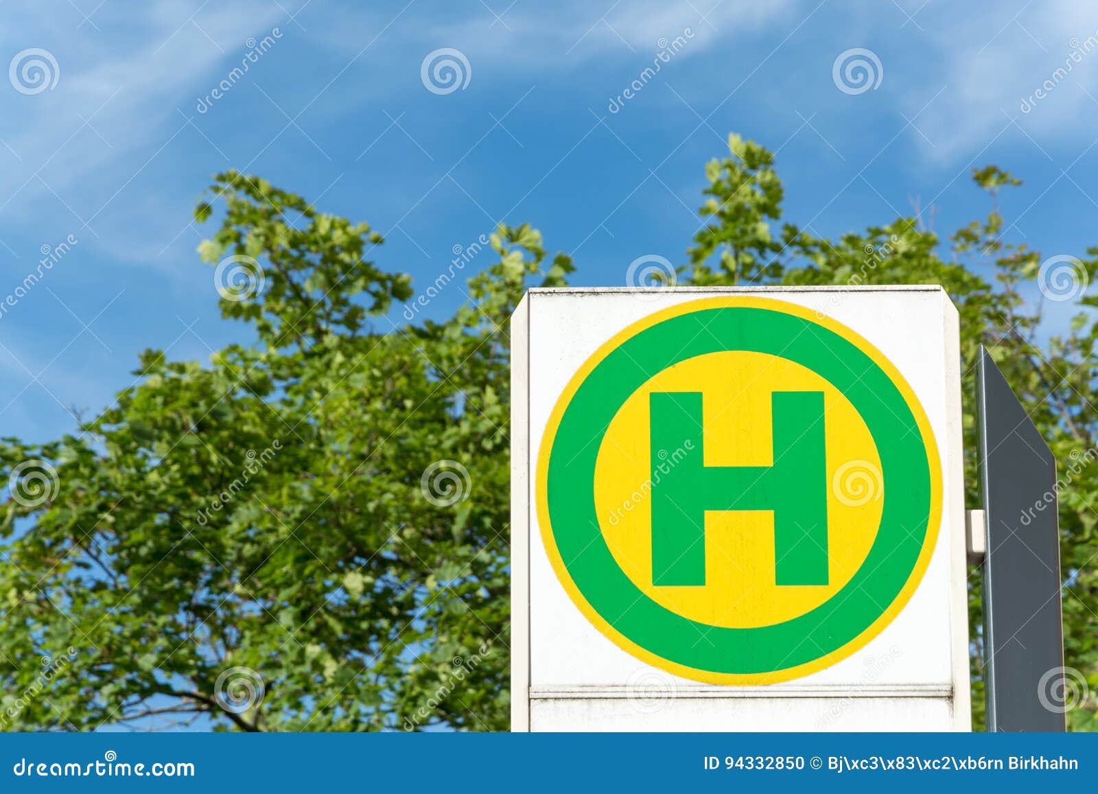 German Bus Stop Sign Close Up Stock Photo - Image of school, rules ...
