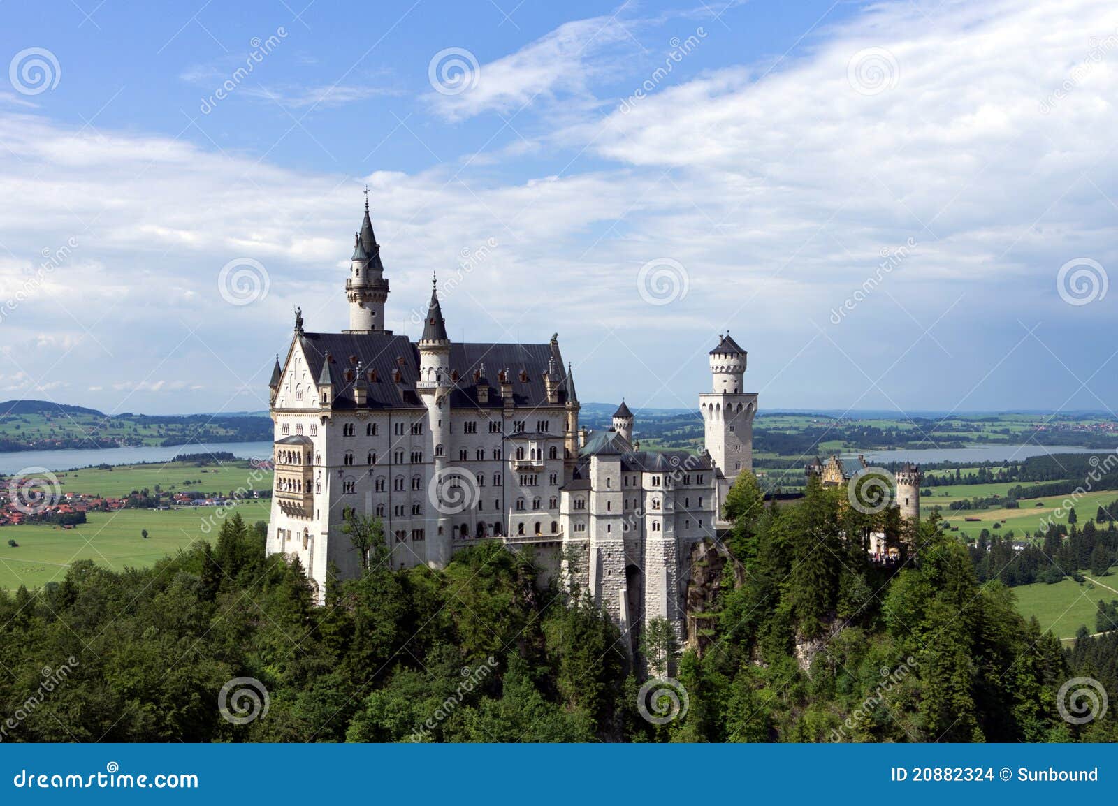 German Castle in the Alps, Neuschwanstein Stock Photo - Image of palace ...