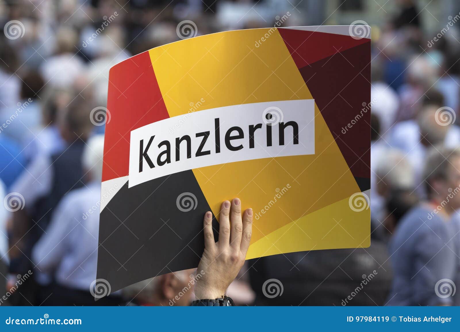 German Cdu Party Angela Merkel Sign Editorial Stock Image - Image of ...