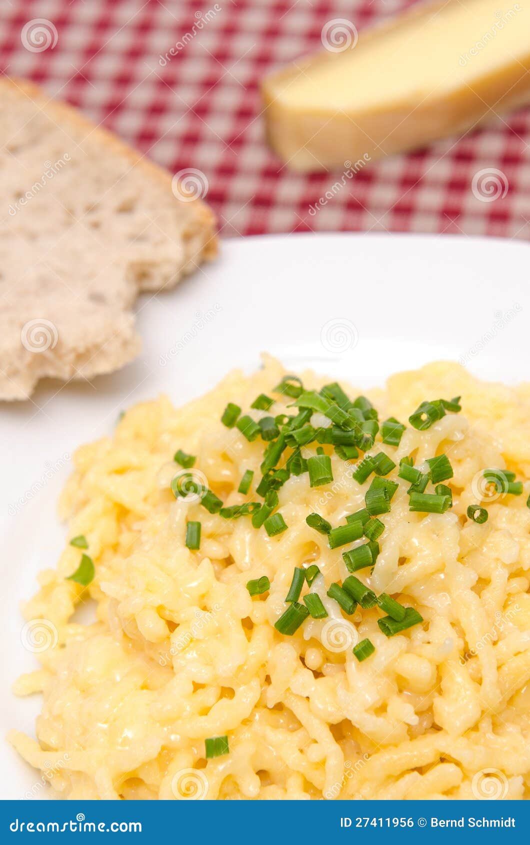 German chees noodles stock photo. Image of chives, bread - 27411956