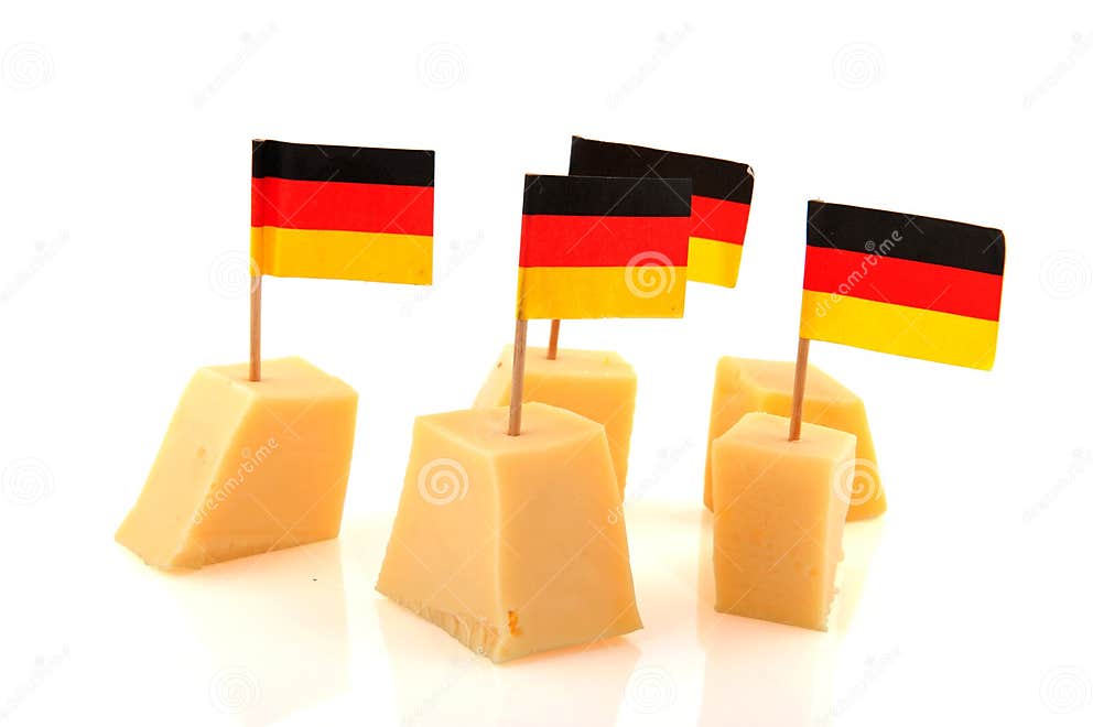 German cheese stock photo. Image of cubes, white, isolated - 12303708