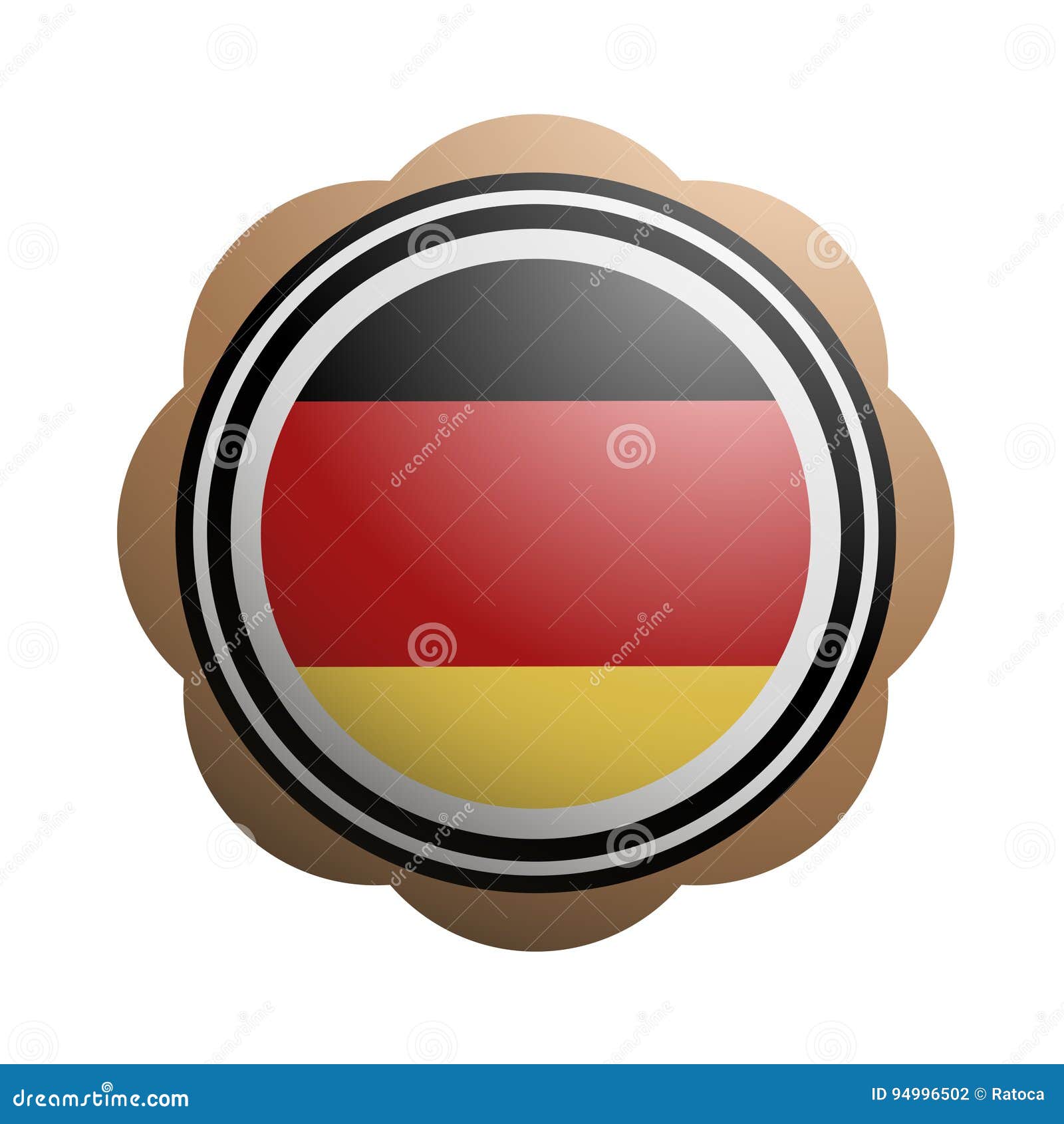 German circle emblem stock vector. Illustration of round - 94996502