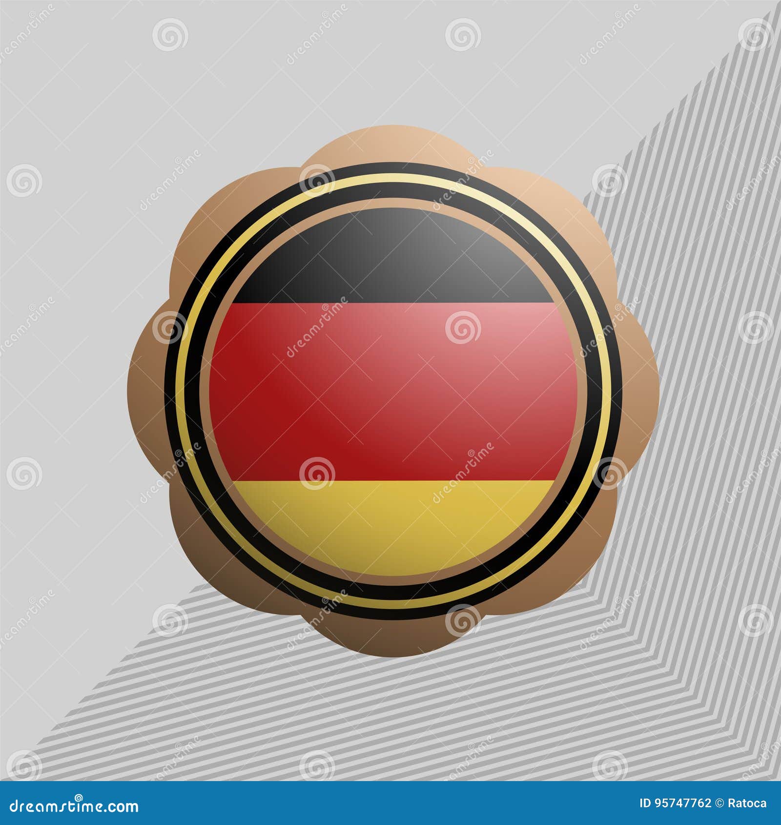 German circle emblem stock vector. Illustration of design - 95747762