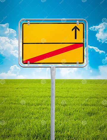 German city sign stock illustration. Illustration of road - 36791296