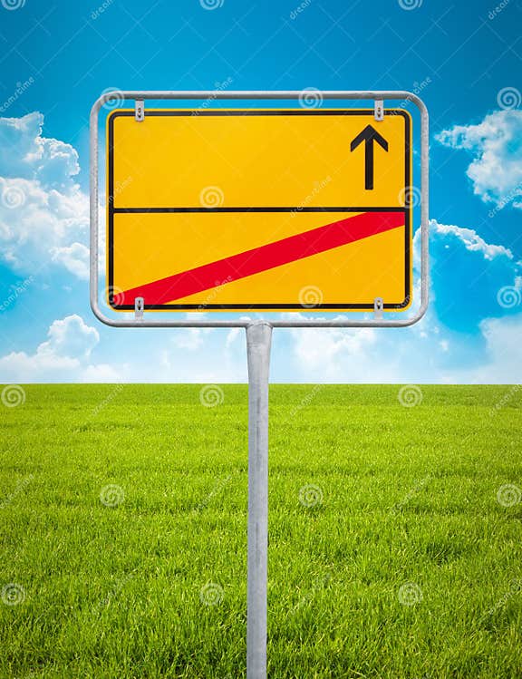 German city sign stock illustration. Illustration of road - 36791296