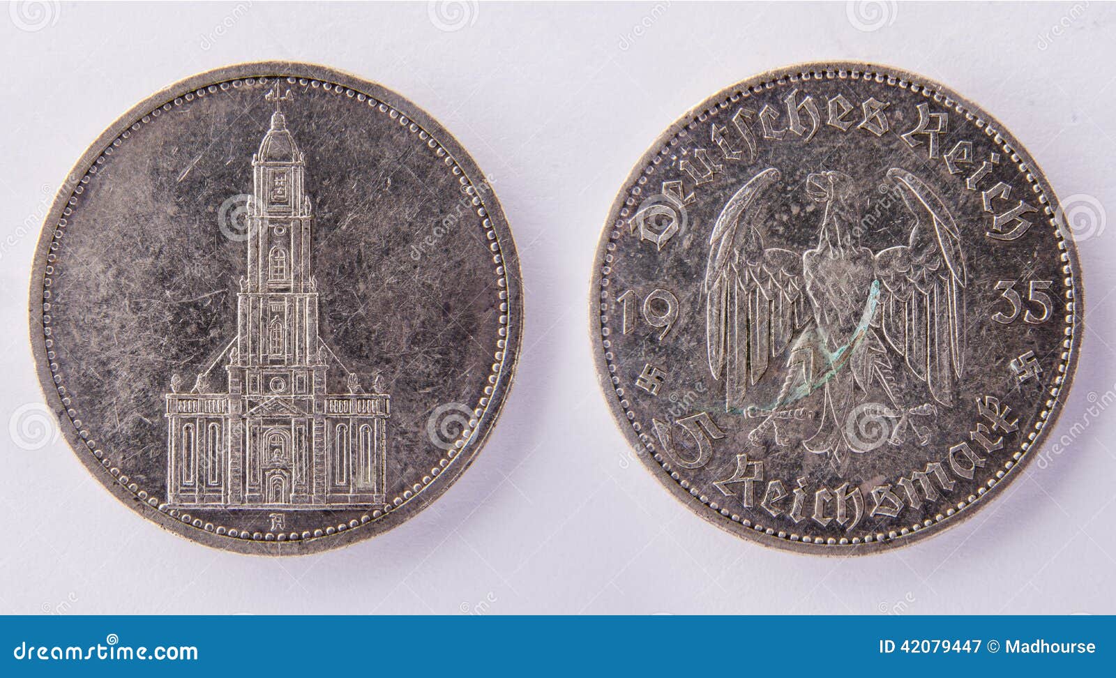 German Coin 5 Reichsmark 1935 Stock Image - Image of church, 1935: 42079447