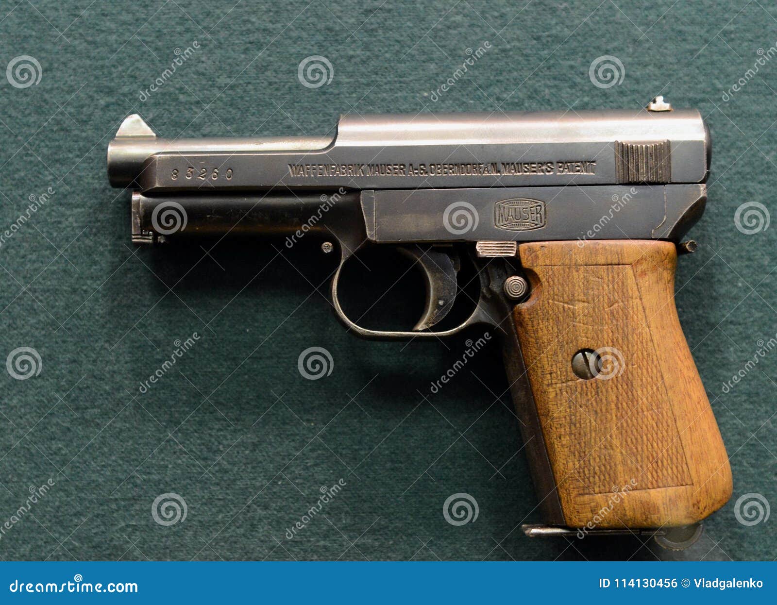 German Compact Self-loading Pistol `Mauser` Sample 1934 Editorial Photo ...