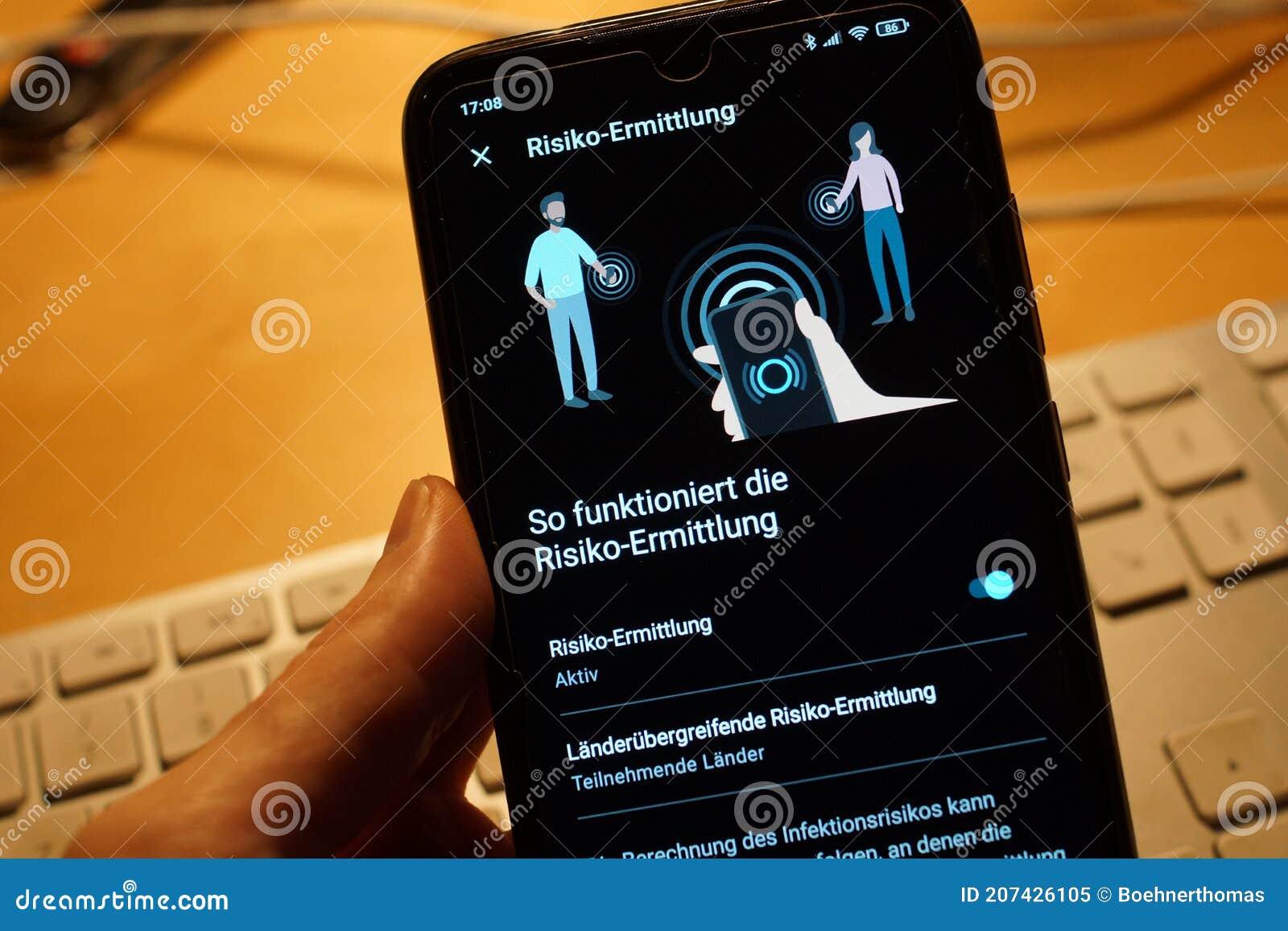 German Corona Warn App on a Mobile Device Display Editorial Image ...
