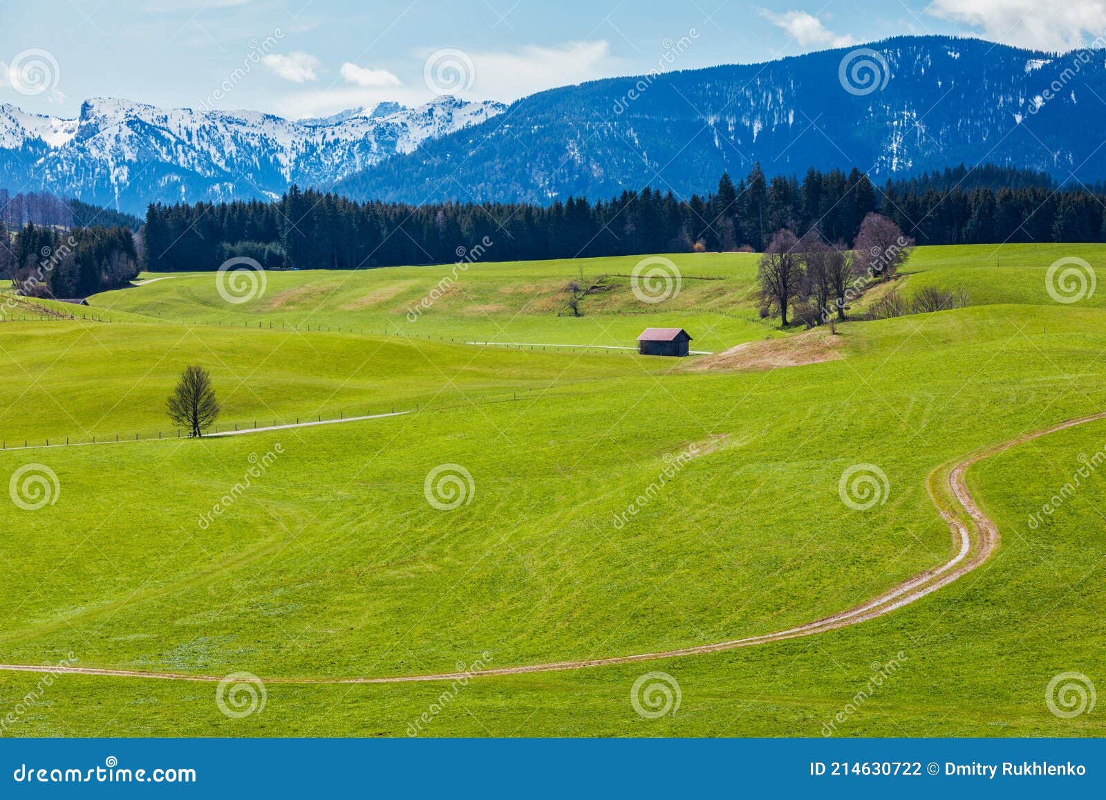 German Countryside in Spring. Bavaria, Germany Stock Photo - Image of ...