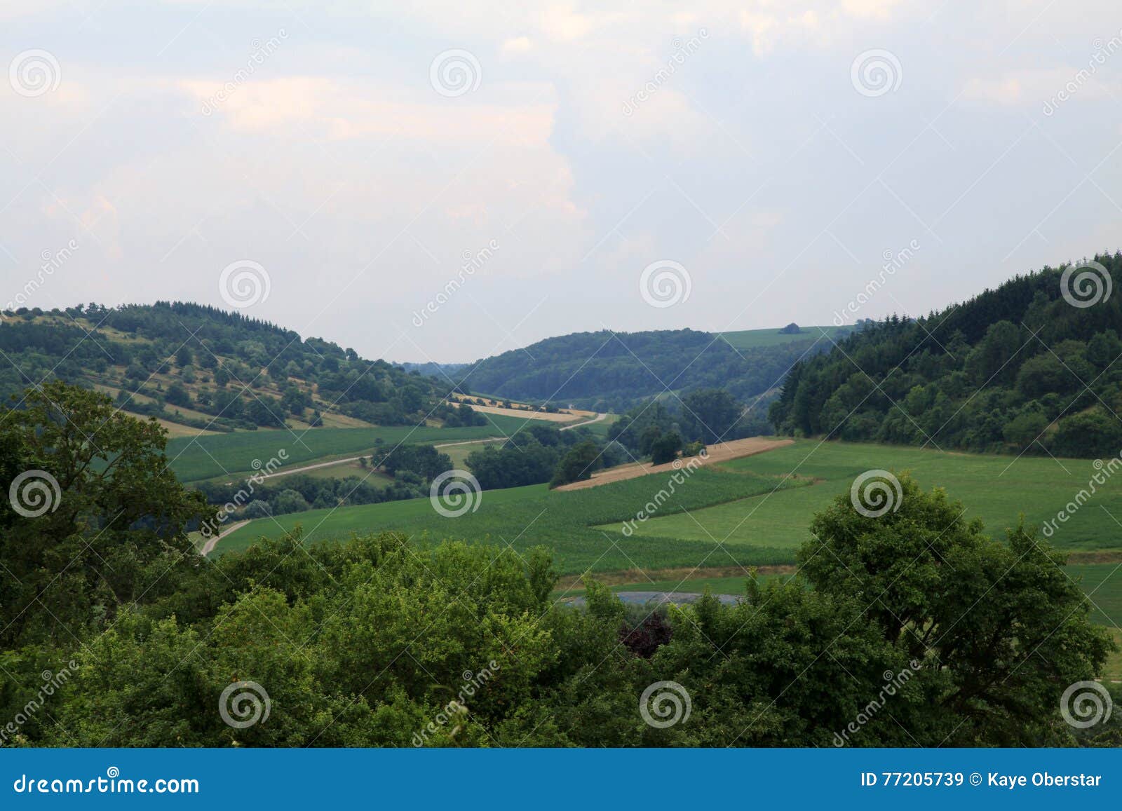 German Countryside stock image. Image of side, clouds - 77205739