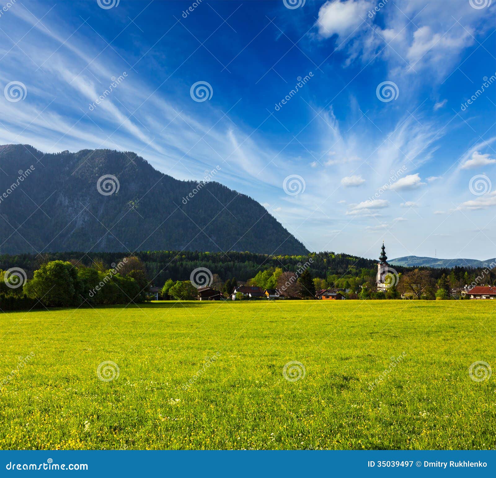 German Countryside and Village Stock Image - Image of nature, mountain ...