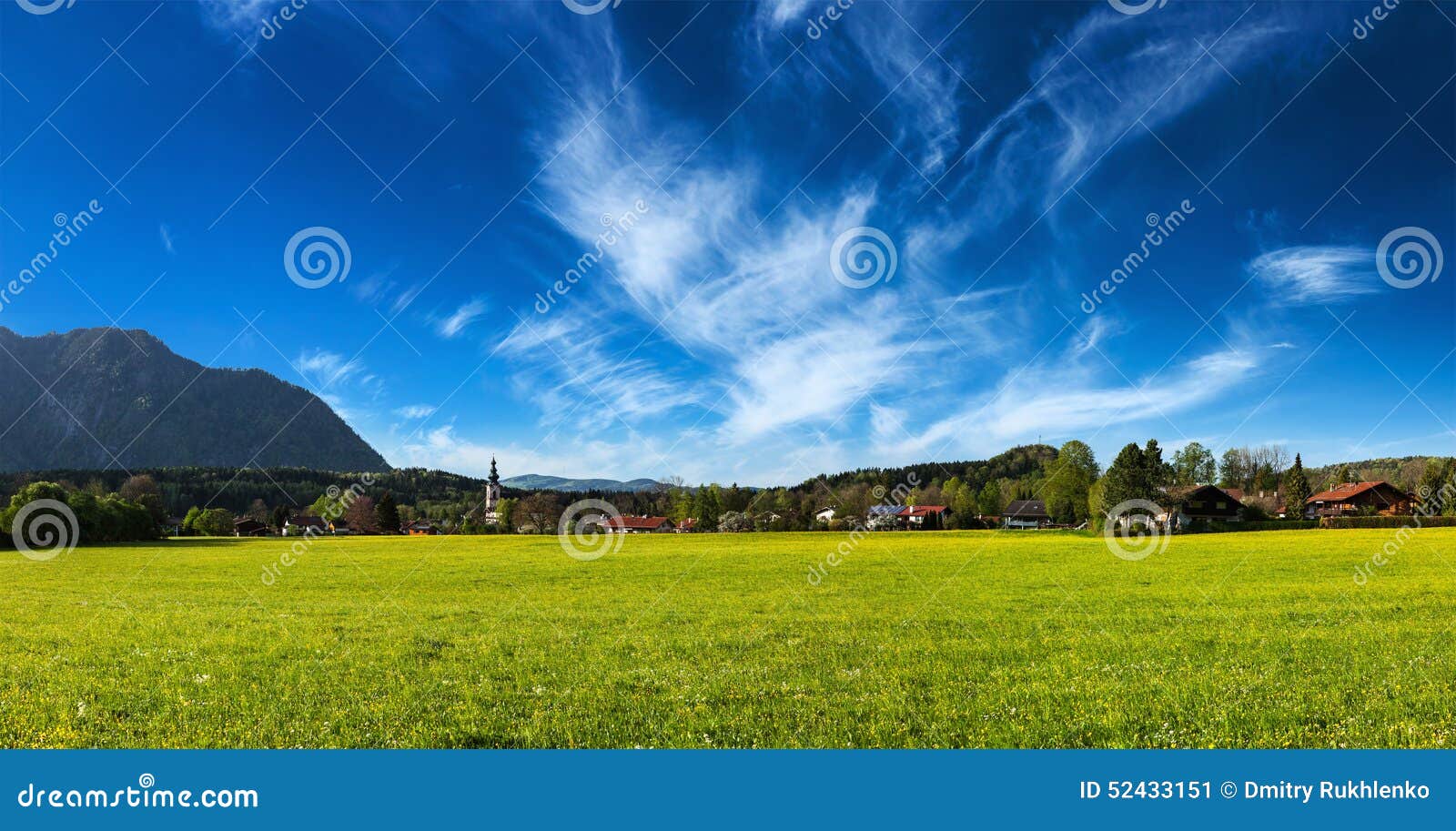 German Countryside and Village Panorama. Germany Stock Image - Image of ...