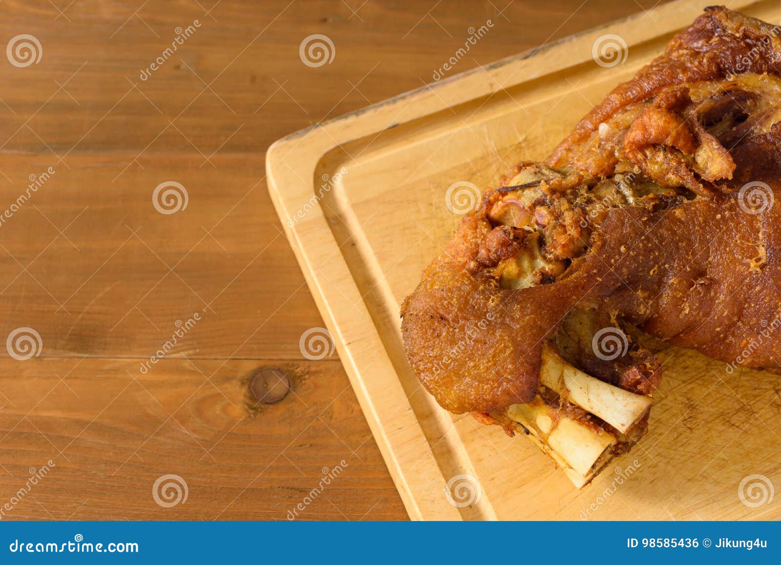 German crispy pork knuckle stock photo. Image of dish - 98585436