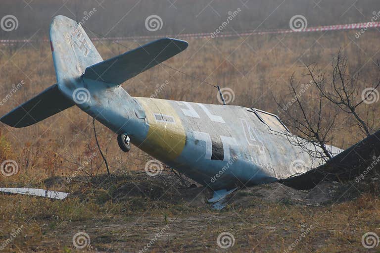 German crushed airplane stock image. Image of german - 21933323