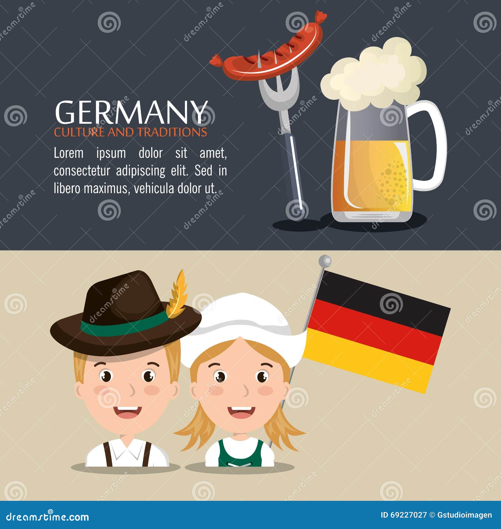 German culture design stock illustration. Illustration of happy - 69227027
