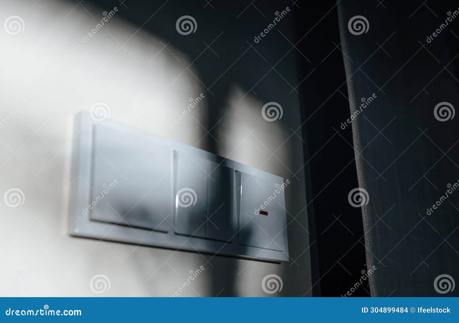 German-Designed Light Switches on Wall with Beautiful Sunlight Stock ...