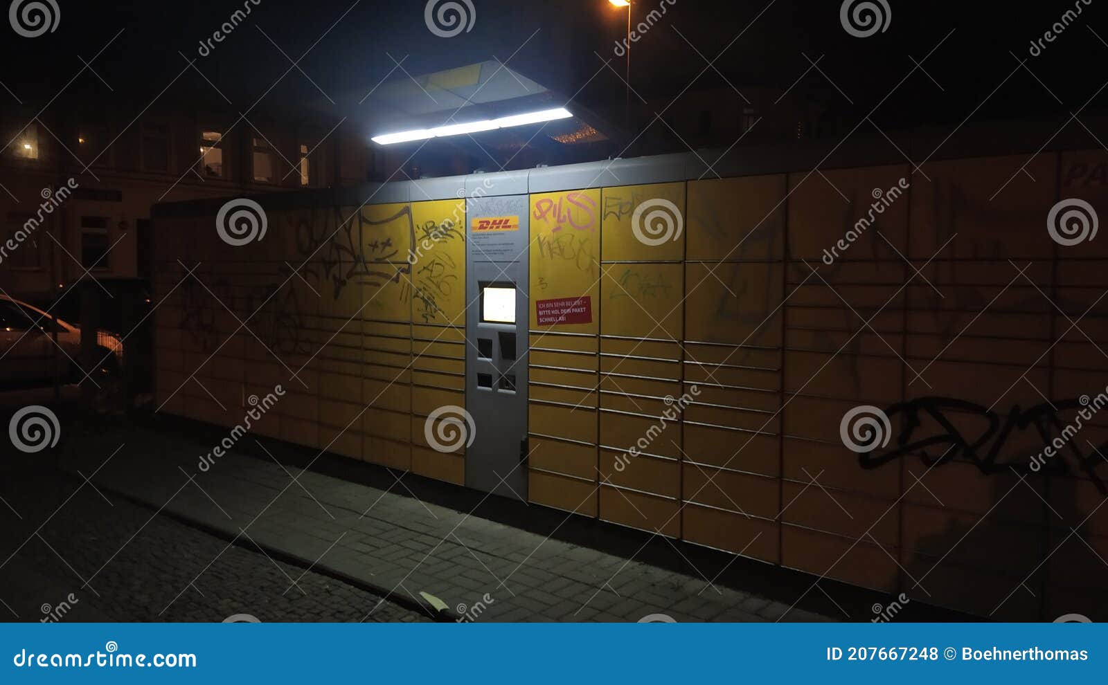 German DHL Packing Station in Leipzig, Germany Editorial Stock Photo ...