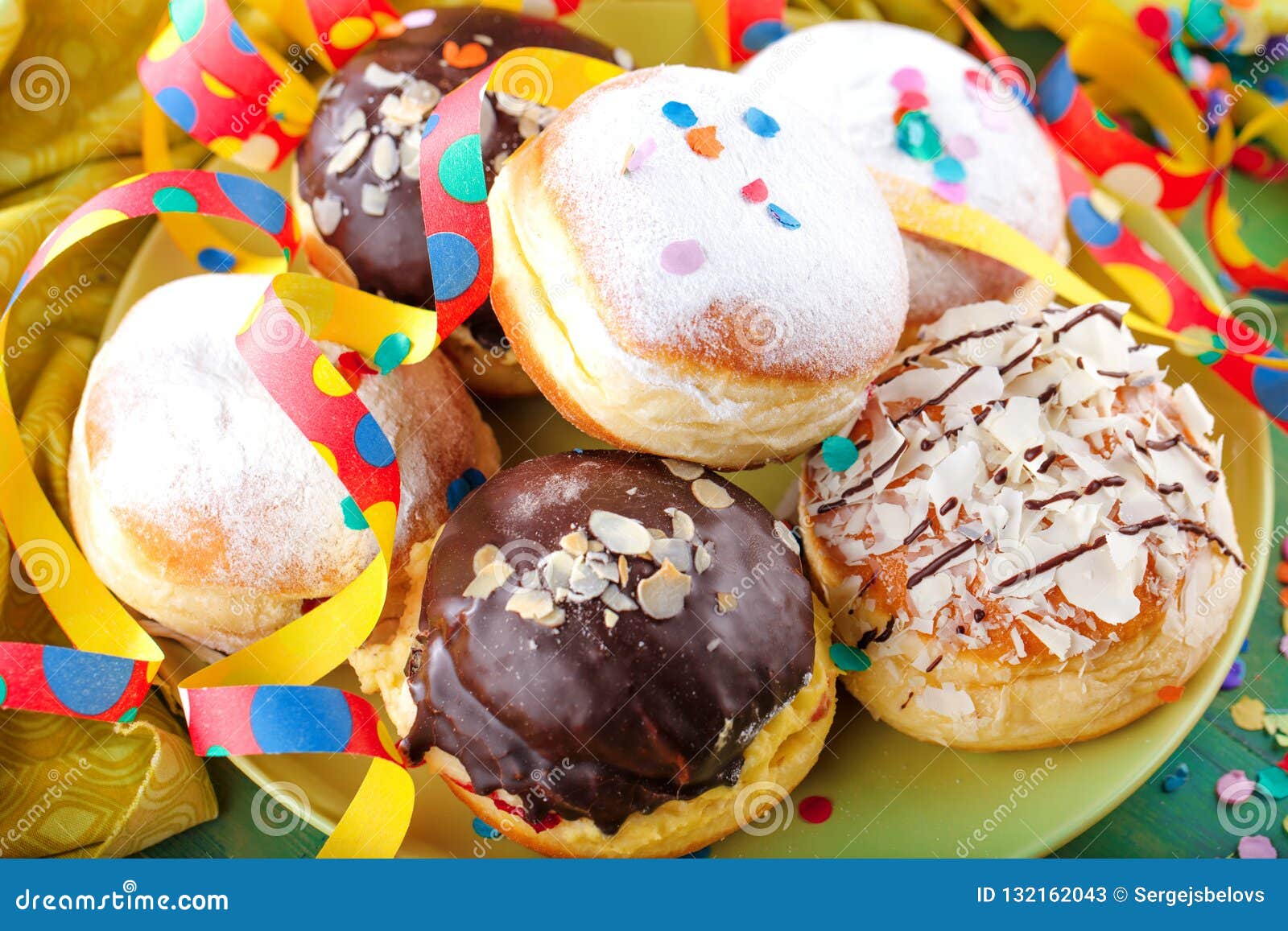 German Donuts - Krapfen or Berliner - Filled with Jam for Carnival ...