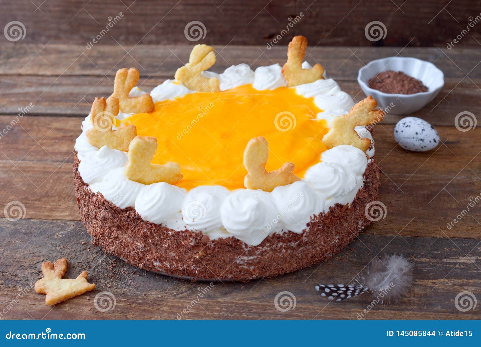 German Eierlikoer Cake stock photo. Image of bunny, biscuit - 145085844