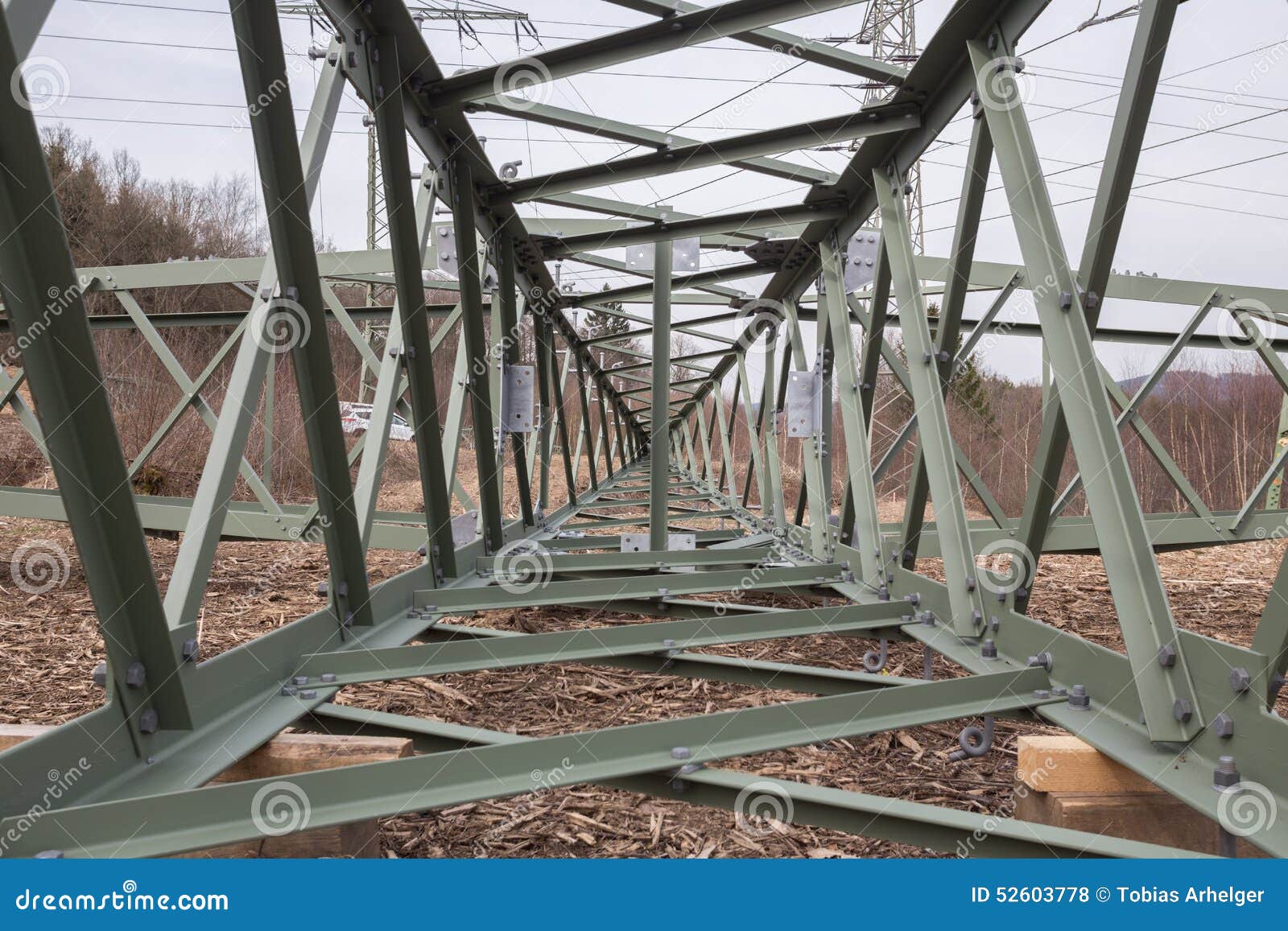 German Electricity Pylon Building Stock Photo - Image of electricity ...