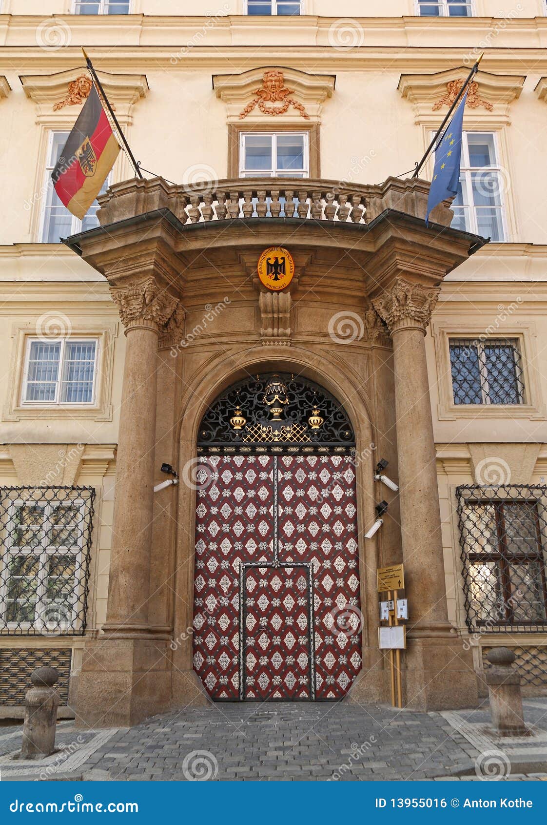 German embassy Prague stock photo. Image of embassy, arms - 13955016