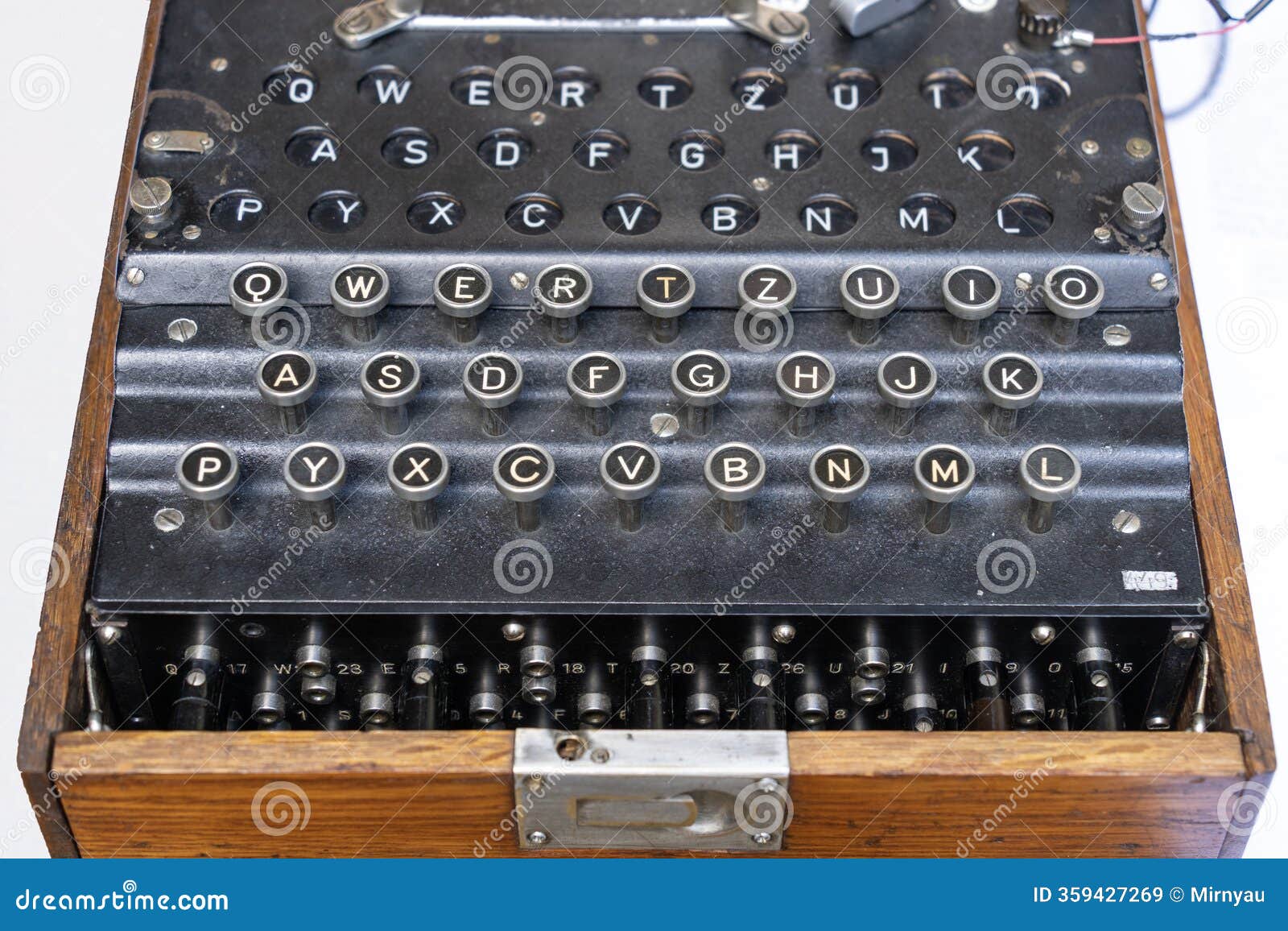 German Enigma Machine Encryption Device from World War II Stock Image ...