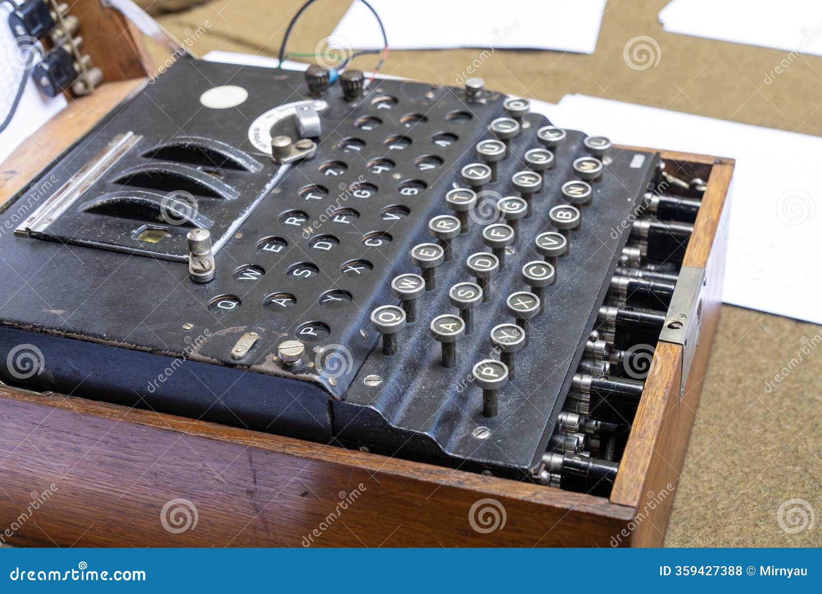 German Enigma Machine Encryption Device from World War II Stock Photo ...