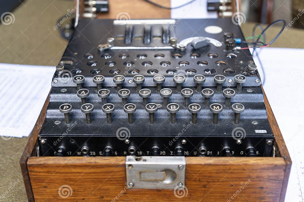 German Enigma Machine Encryption Device from World War II Stock Image ...