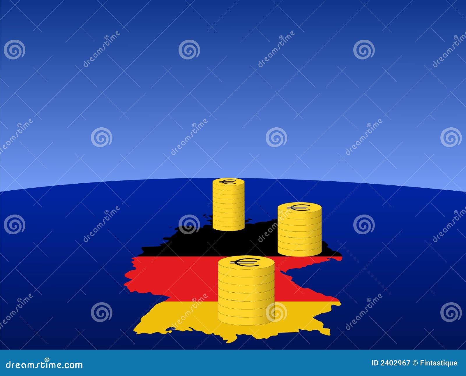 German Euro coins stock vector. Illustration of euro, flag - 2402967
