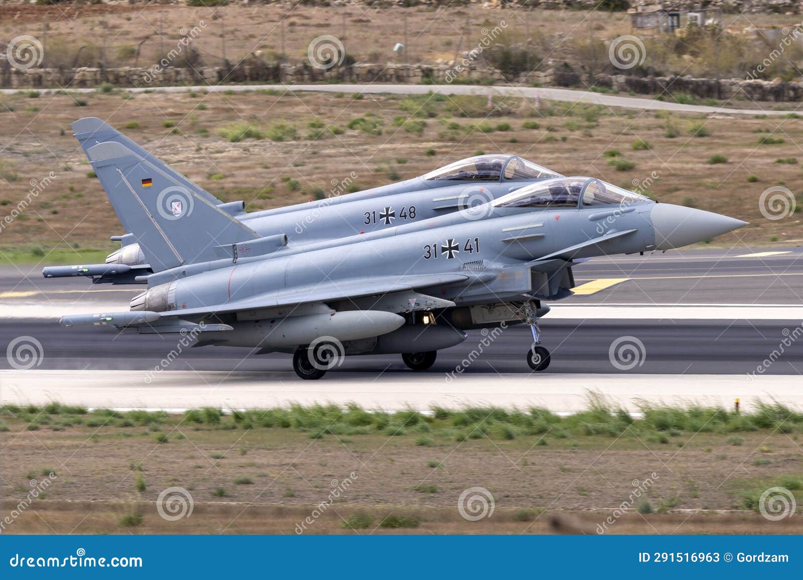 German Eurofighter Typhoons Editorial Stock Photo - Image of runway ...