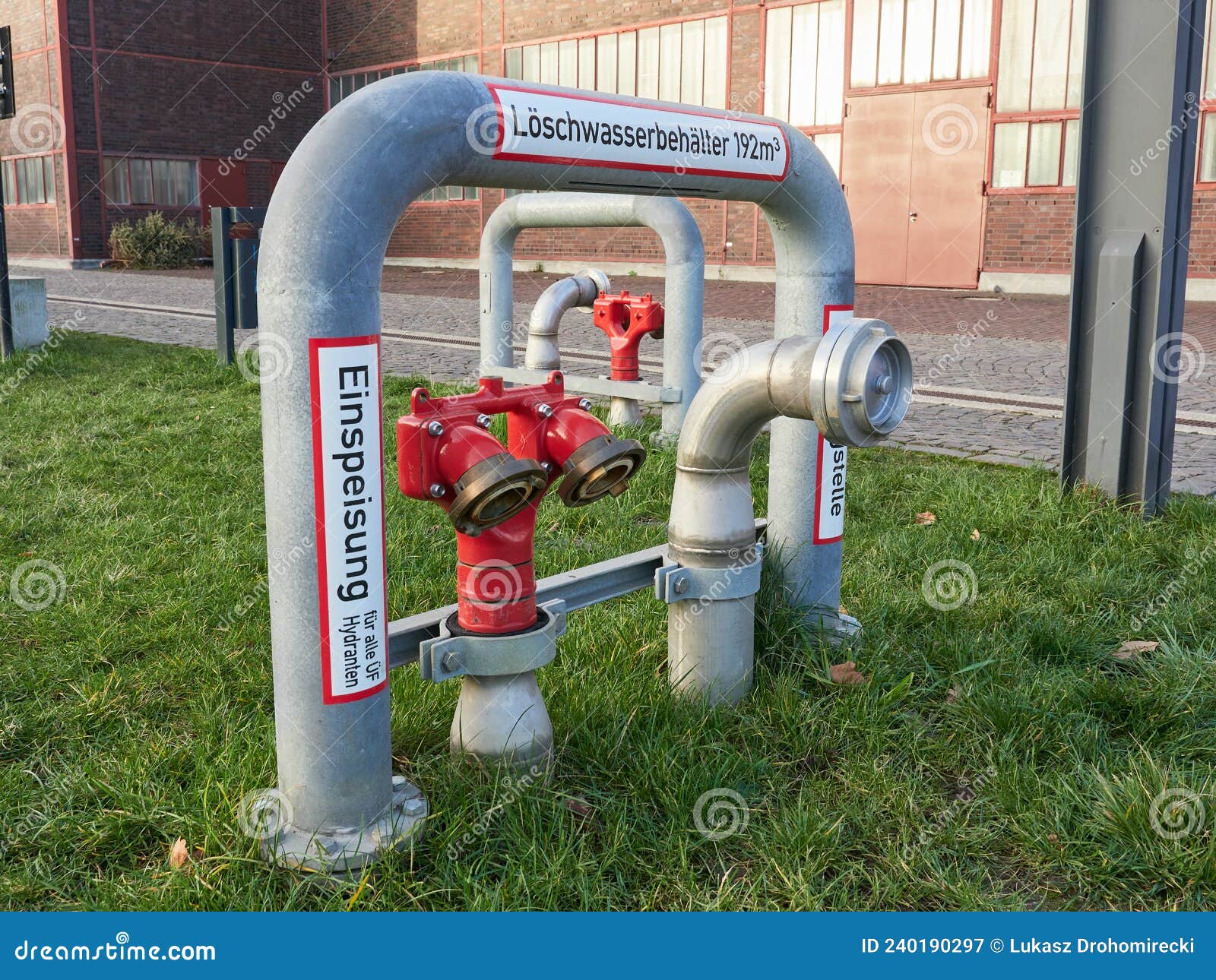 German Extinguishing Water Tank with Hydrant Stock Image - Image of ...