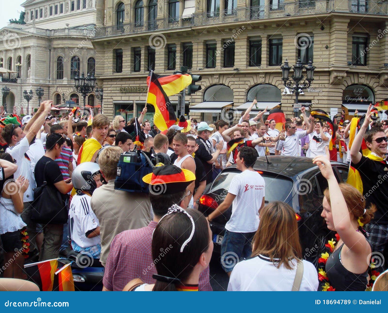 German fans editorial stock image. Image of crowded, happiness - 18694789