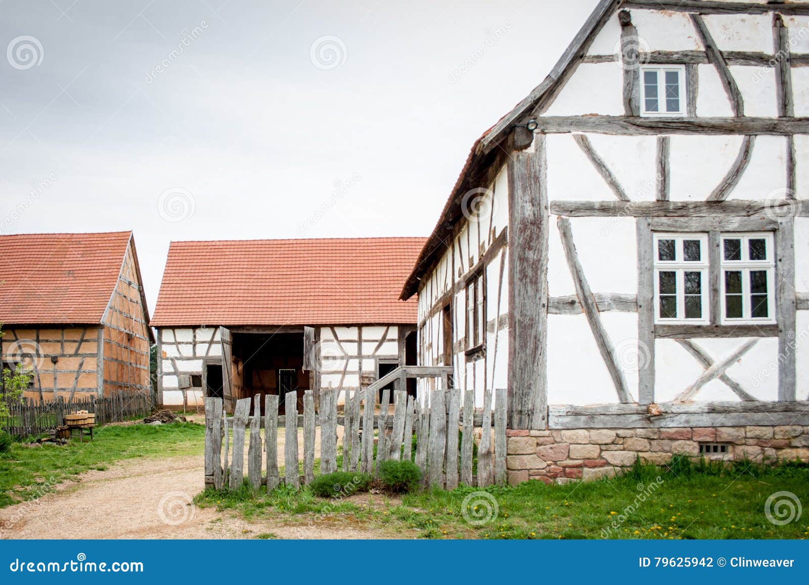 German Farm stock photo. Image of stonewall, timber, house - 79625942