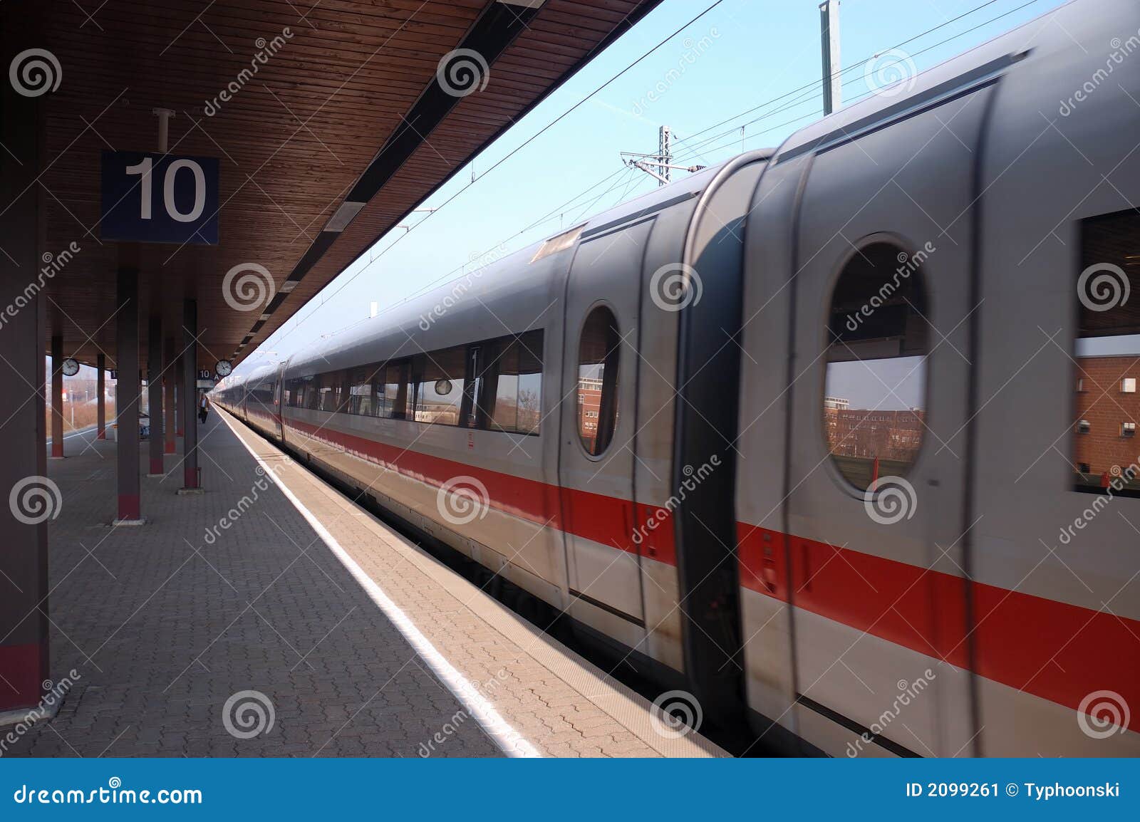 German Fast Train stock image. Image of station, time - 2099261