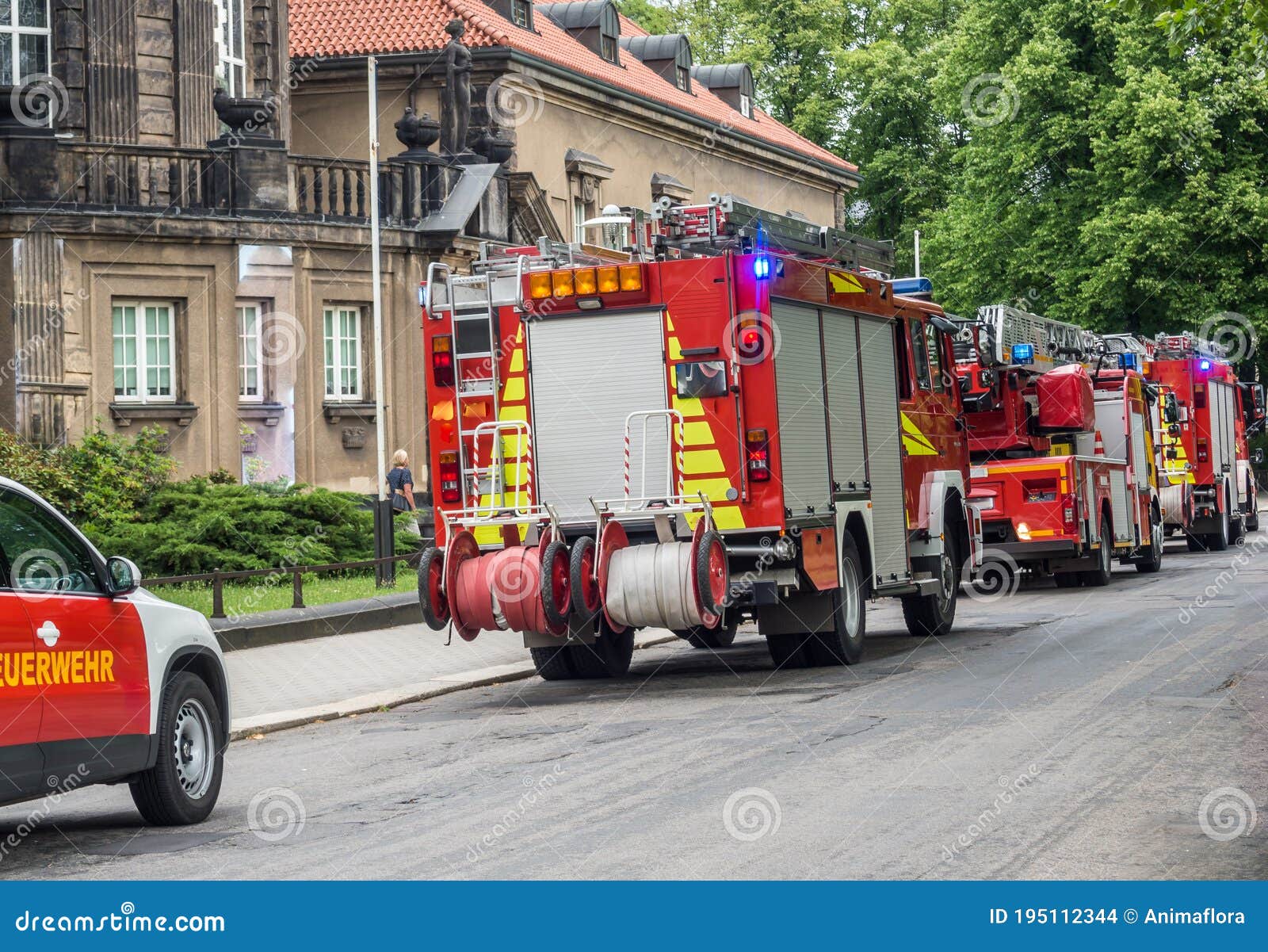 German Fire Brigade in Action Editorial Stock Image - Image of rescue ...