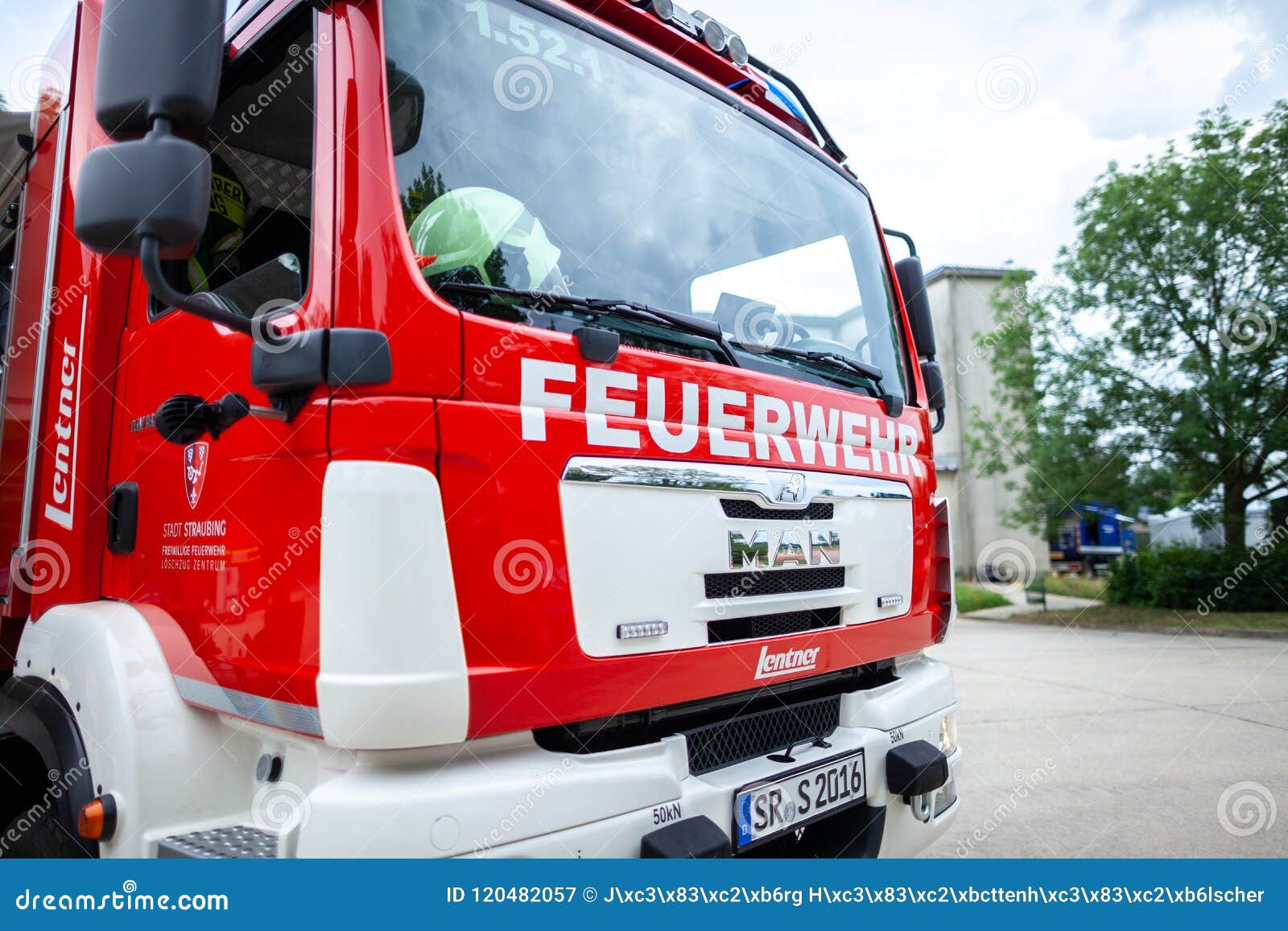 German Fire Engine Stands on a Platform on Open Day Editorial ...