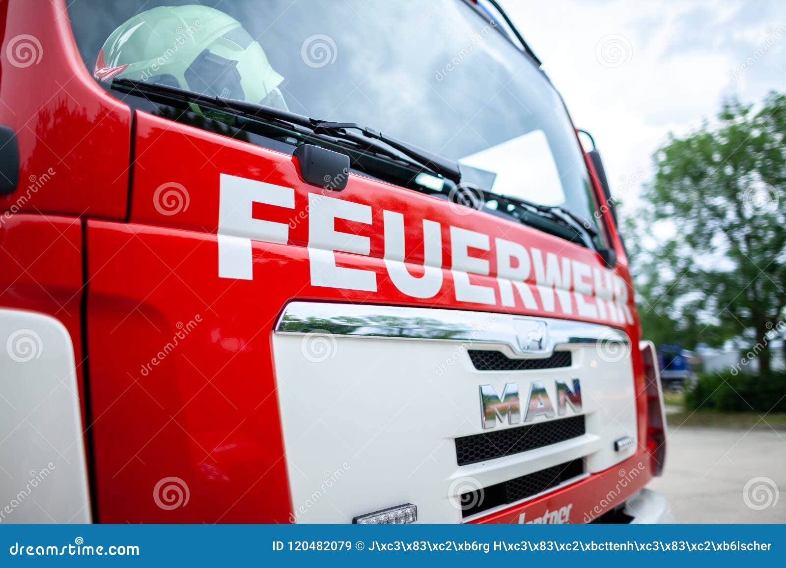 German Fire Engine Stands on a Platform on Open Day Editorial Stock ...