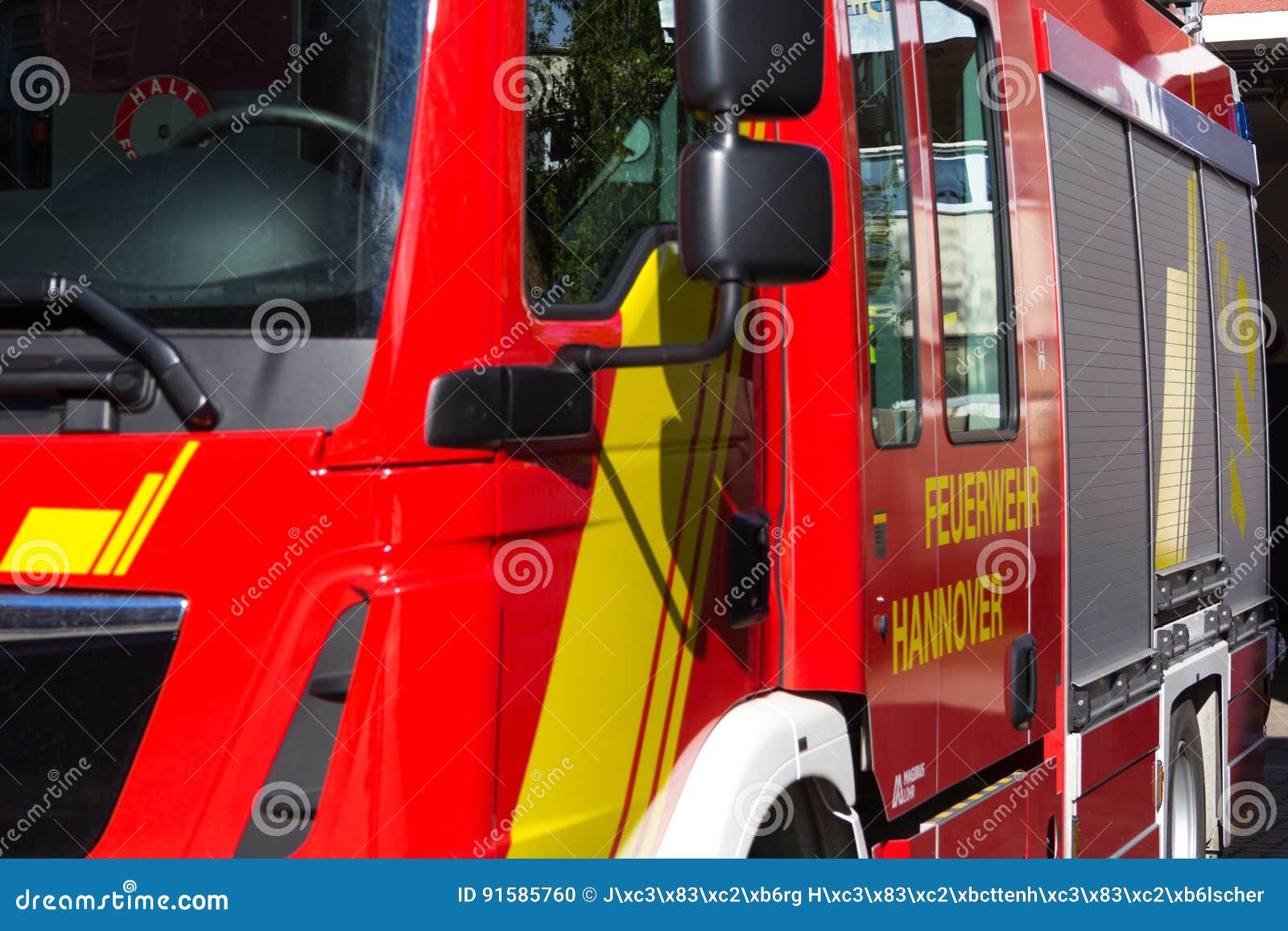 German Fire Engine Stands on Street Editorial Image - Image of auto ...