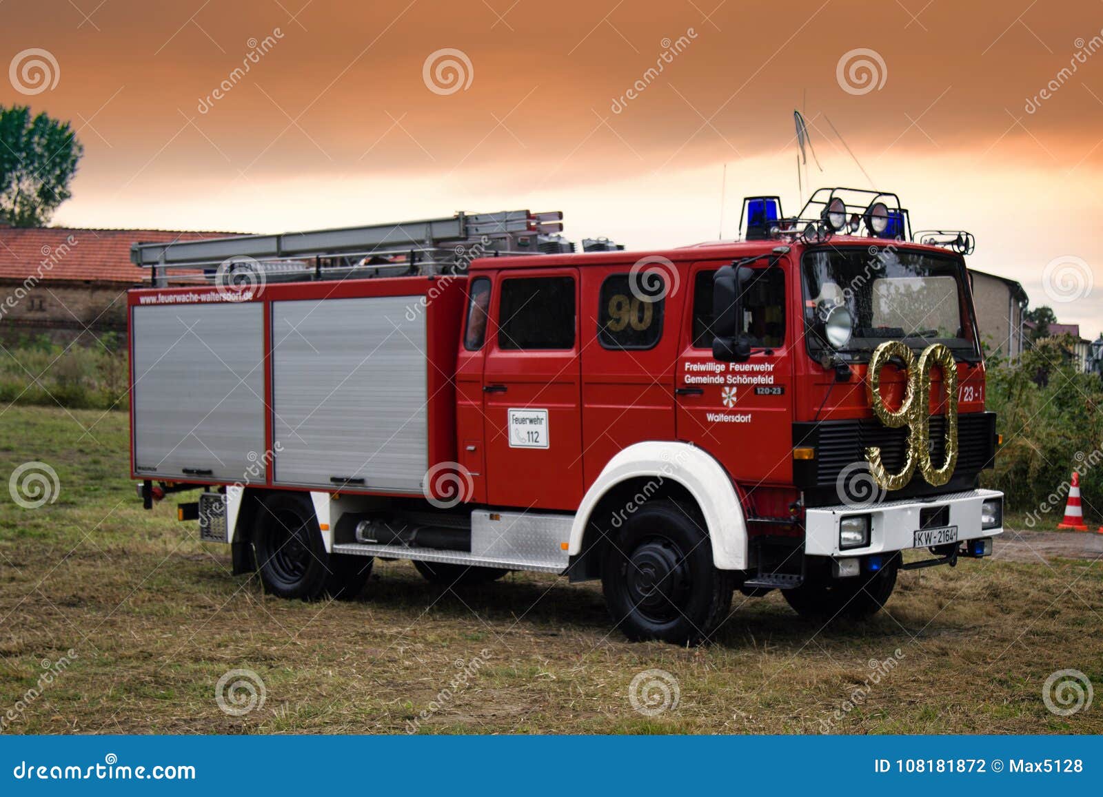 German Firefighters Special Red-white Colour Editorial Photography ...