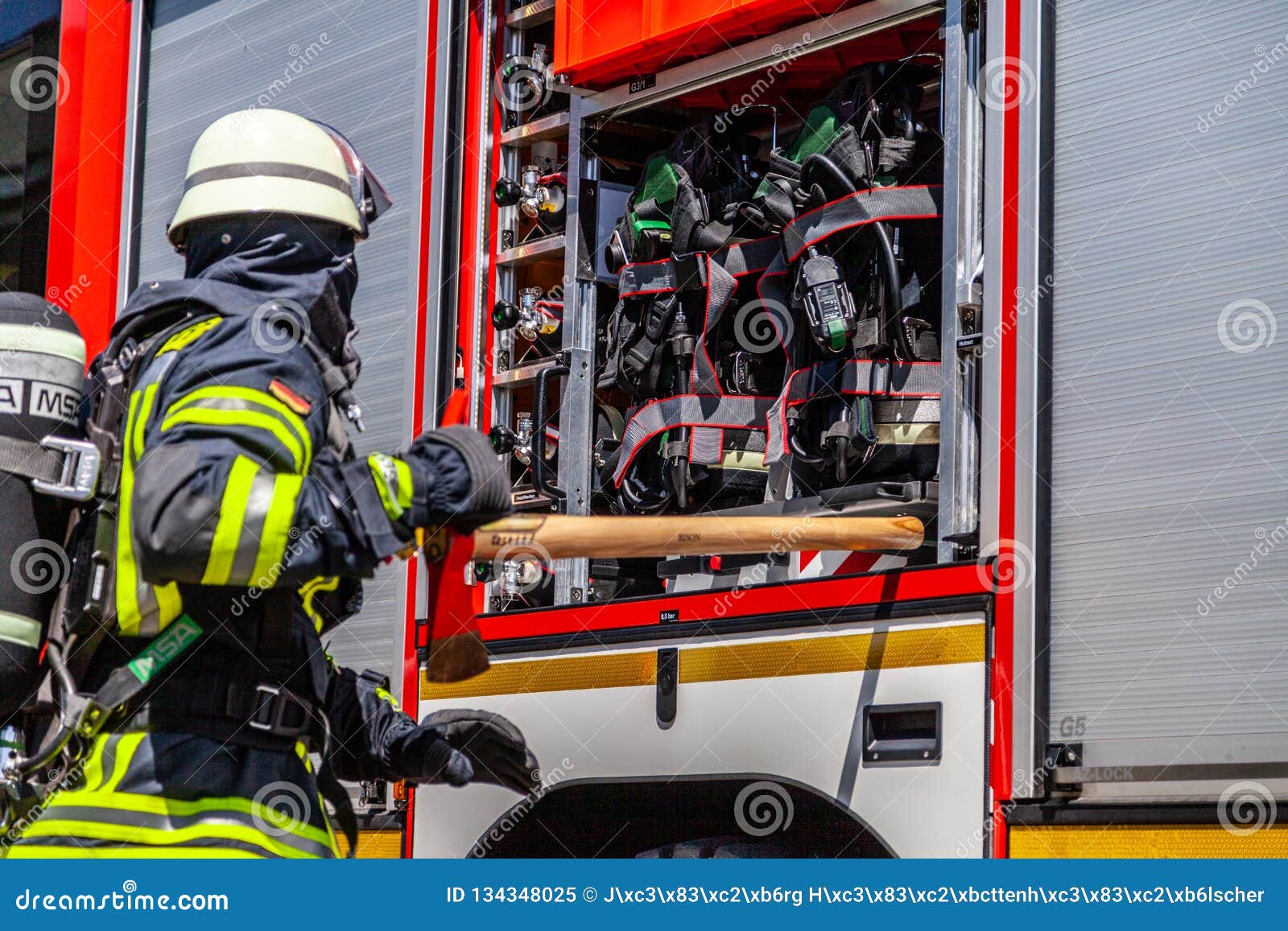 German Fireman In Uniform Royalty-Free Stock Photography ...