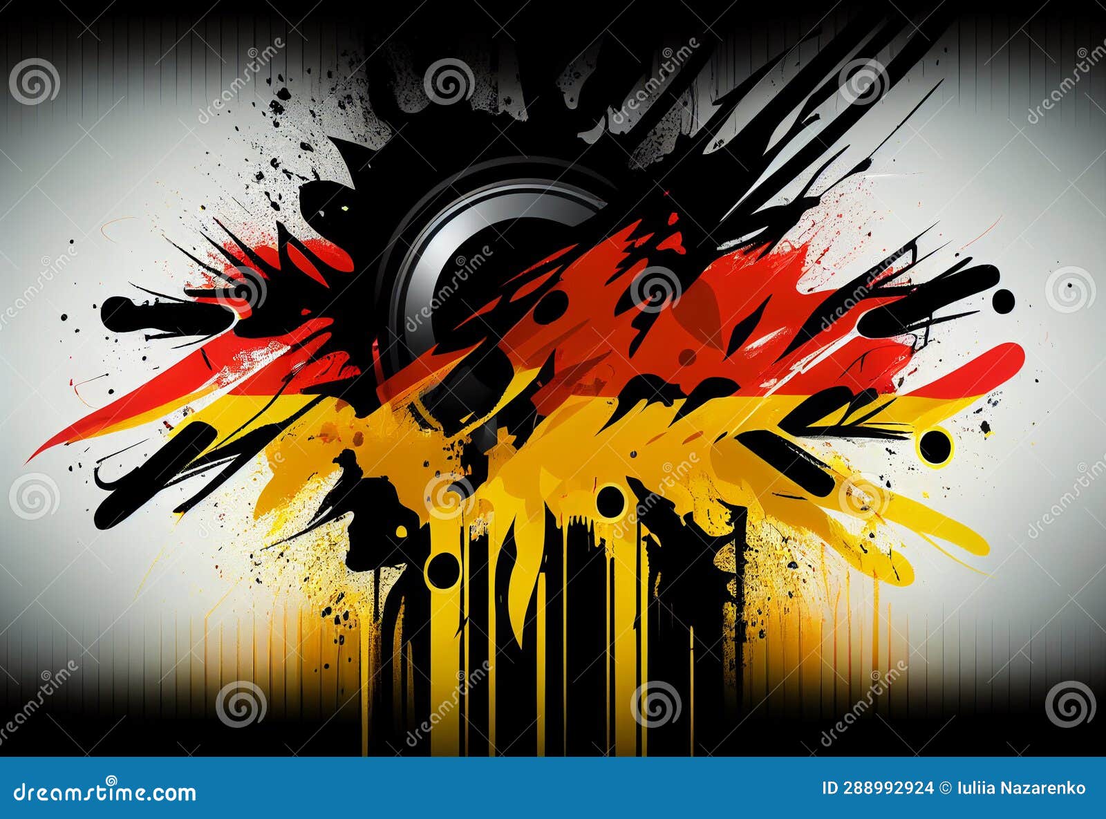 German Flag in Abstract Style. AI Generated Stock Photo - Image of flag ...