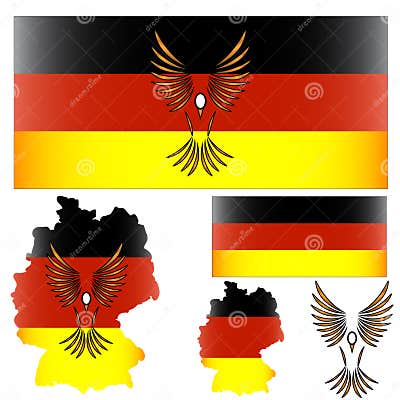 German flag and bird stock vector. Illustration of freedom - 23966577