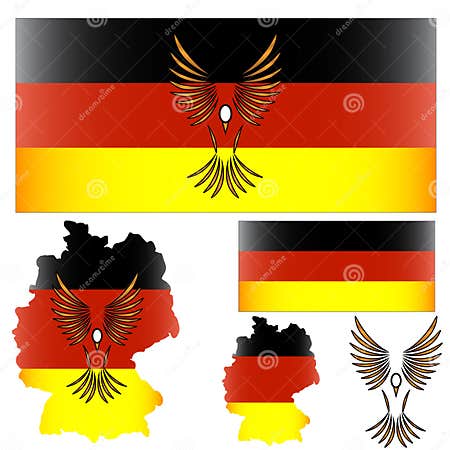 German flag and bird stock vector. Illustration of freedom - 23966577