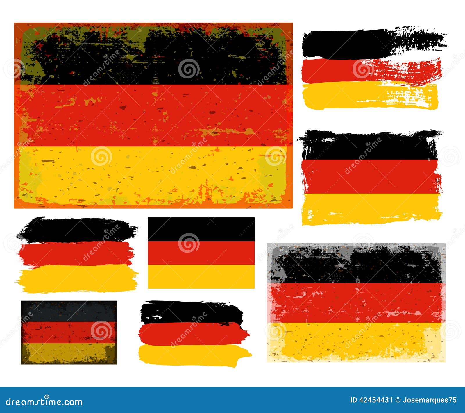 German Flag Collection Vector Stock Vector - Illustration of patriotic ...