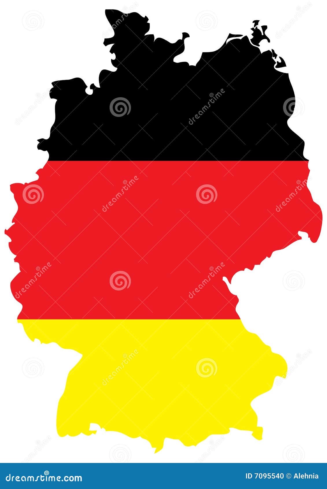 German flag on country map stock vector. Illustration of patriotic ...