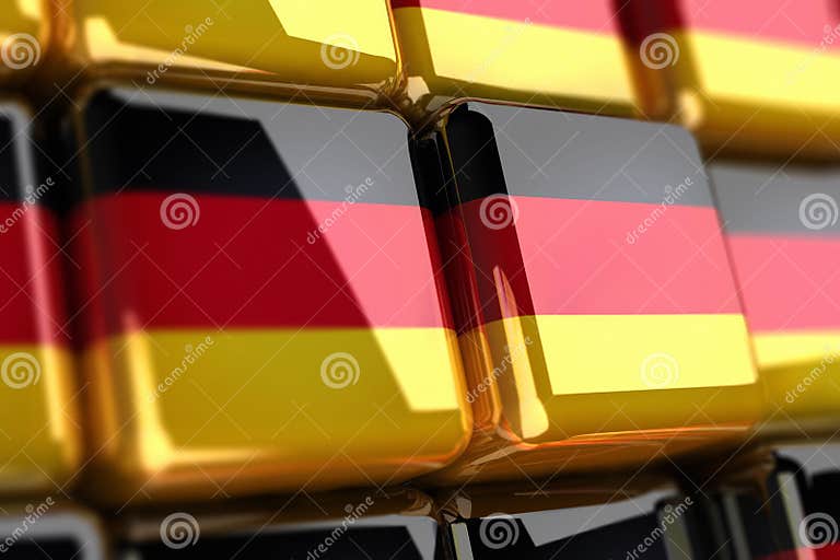 German flag-cube stock illustration. Illustration of adjusted - 6735829